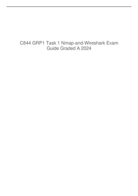 C GRP Task Nmap And Wireshark Exam Guide Graded A Emerging Technologies In Cyber