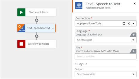 Speech To Text Powertools Workflow Automation Plugin