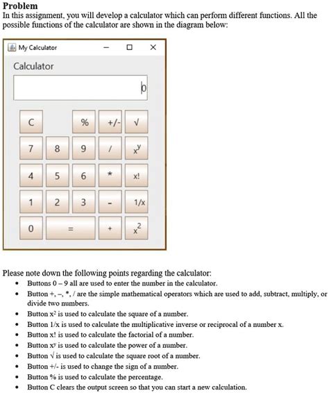 solved problem in this assignment you will develop a calculator that