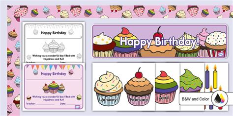 Cupcake Theme Class Birthdays Pack Teacher Made Twinkl
