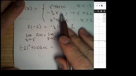Making A Piecewise Function Continuous Youtube