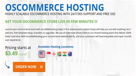 Oscommerce Web Hosting Fast Secure And From 399mo