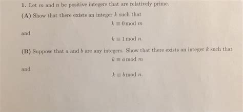 Solved 1 Let M And N Be Positive Integers That Are Chegg Com