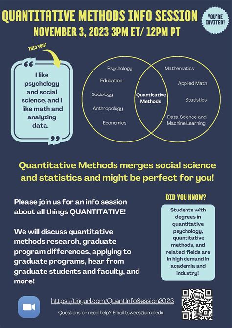Quantitative Methods Information Session Announce University Of