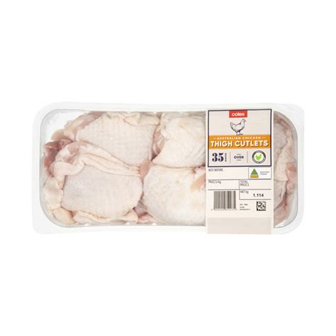 Buy Coles Rspca Approved Chicken Thigh Cutlets Approx 1 1kg Coles