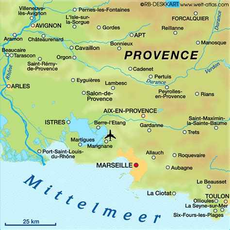 Map Of France With Provence
