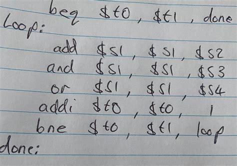 Solved For The Mips Code Draw The Pipeline Stages And
