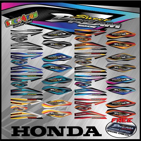 Stripe Motor Honda Ex5 Dream Custom Sticker Vietnam Design 22