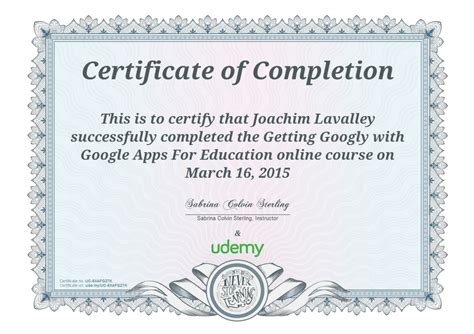 Udemy Certificates Joachim Lavalley