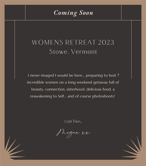 Beige Dark Nude Minimal Email Newsletter Template Megan Allen Vermont Boudoir Photographer