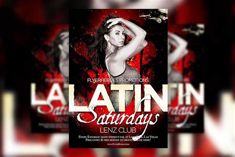 Latin Nightclub Party Flyer Template Free Download Resource Boy