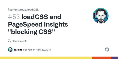 loadcss and pagespeed insights blocking css · issue 53