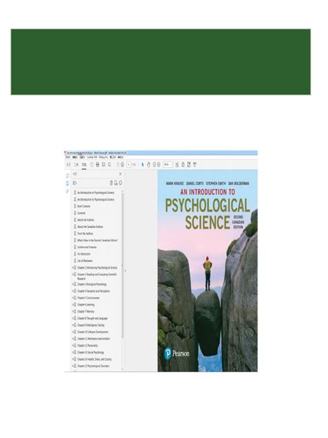 Ebook Pdf An Introduction To Psychological Science 2nd Canadian