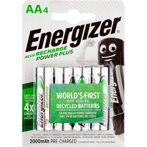 Аккумулятор АА 2000 мАч Energizer Power Plus 4 штуки в упаковке Ni-Mh ...