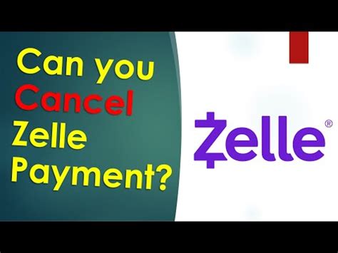 Can you cancel Zelle payment? - YouTube