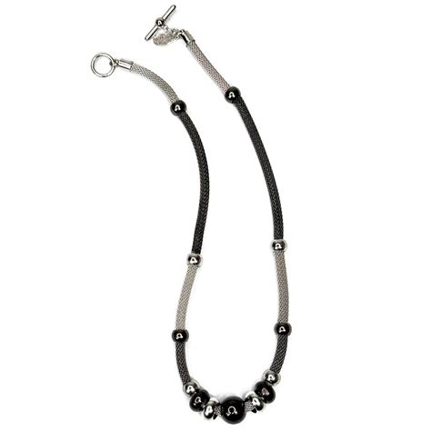 Mesh And Bead Section Necklace Erica Zap Designs