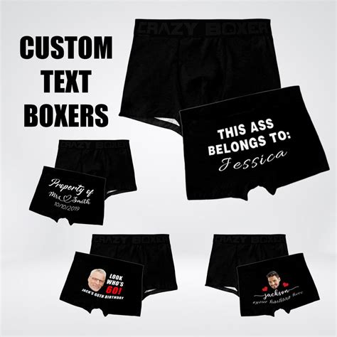Personalized Boxer Briefs Custom Photo Underwear Etsy