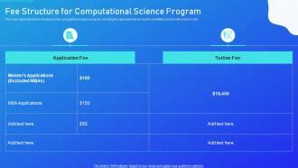 Fee Structure For Computational Science Program Scientific Computation PPT PowerPoint