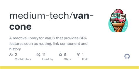 github medium tech van cone a reactive library for vanjs that