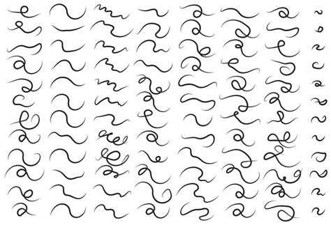 Premium Vector Hand Drawn Doodle Decorative Collection Of Squiggly Lines Isolated Vector