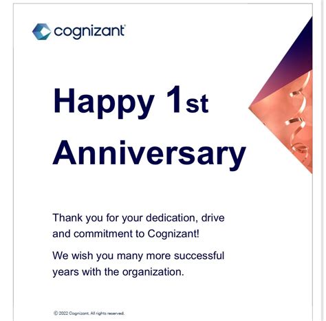 Sayali Jawnjal On Linkedin I Am Successfully Completed My One Year With Cognizant🎊