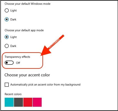 How To Turn Off Transparency Effects On Windows 10