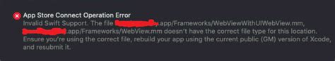 Error Itms 90432 Invalid Swift Support · Issue 680 · Greeunity Webview · Github