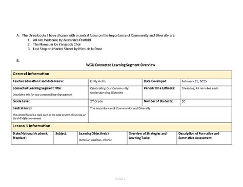 C970 Task 2 C970 Task 2 A The Three Books I Have Chosen With A Central Focus On The