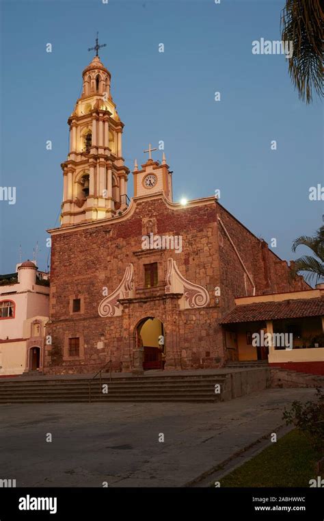 Evening View Of Parroquia San Andres Apostol Ajijic Mexico Ajijic