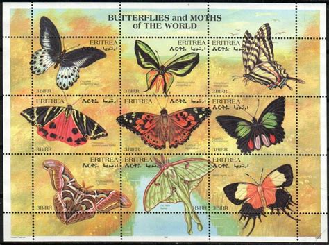 Eritrea Stamp Butterflies Moths Of The World Africa Eritrea Stamp HipStamp