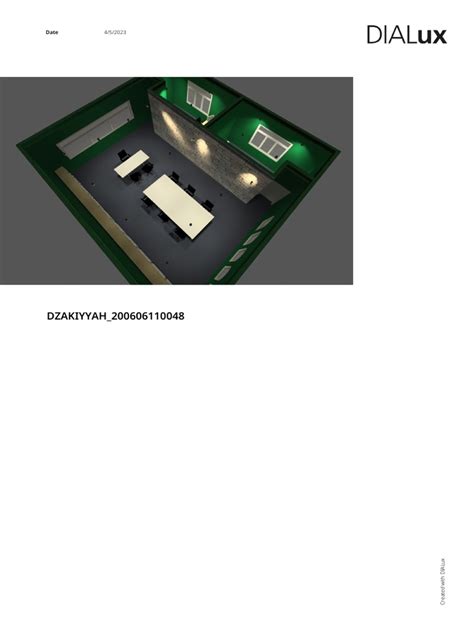 dialux pdf light quantity
