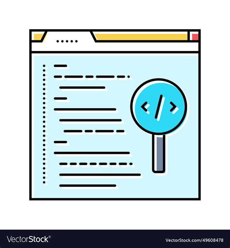 Code Review Software Color Icon Royalty Free Vector Image