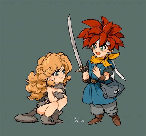 Crono And Ayla Chrono Trigger Drawn By Uzutanco Danbooru