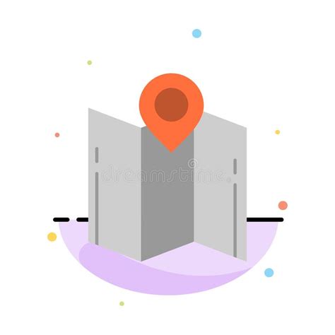 Map Direction Location Navigation Pointer Abstract Flat Color Icon