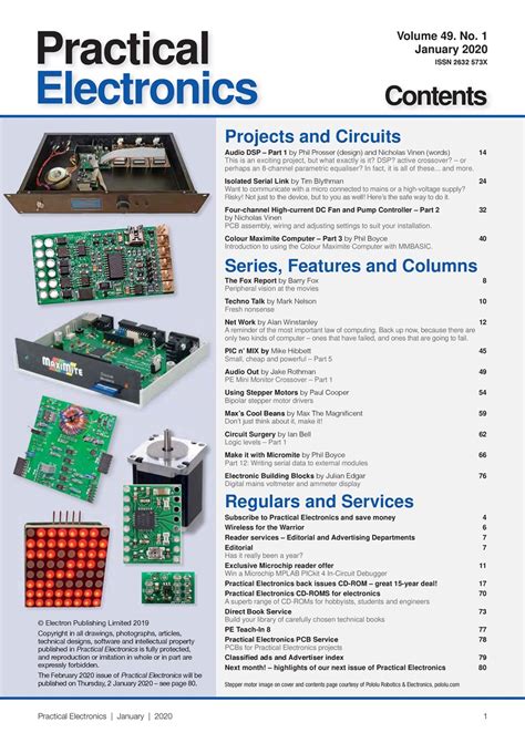 Everyday Practical Electronics Magazine Jan 20 Subscriptions Pocketmags