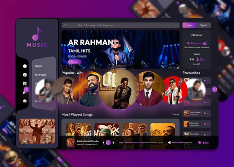 Music Dashboard Behance