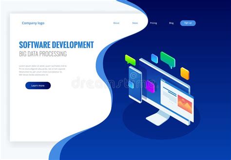 Developing Programming And Coding Technologies Concept Website Design