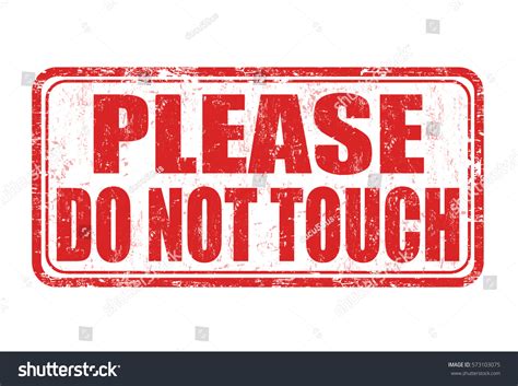 Please Do Not Touch Grunge Rubber 스톡 벡터 로열티 프리