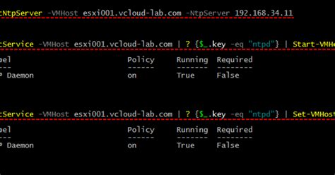 Vmware Powercli Time Configuration Ntp Network Time Protocol On