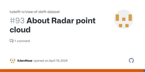 About Radar Point Cloud Issue Tudelft Iv View Of Delft Dataset GitHub