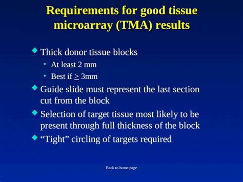 Ppt Requirements For Good Tissue Microarray Tma Results Dokumen Tips