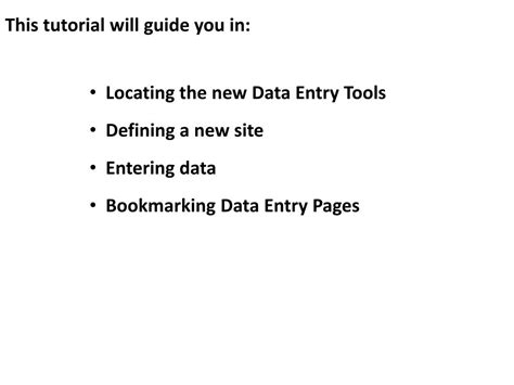 Ppt Mastering The New Data Entry Tools Tutorial Powerpoint Presentation Id2925520