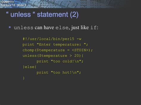 PPT More Perl Control Flow PowerPoint Presentation Free Download ID 3544024