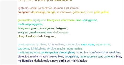 For People That Use Mal This Is The Colors For Any Text You Want To