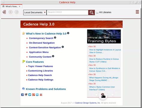 Whats New In Cadence Help 3 0 Learning And Support Cadence Blogs Cadence Community