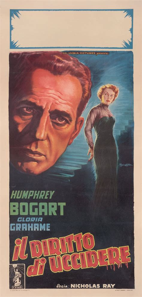 In A Lonely Place Original 1952 Italian Locandina Movie Poster