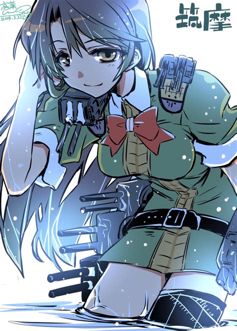 Safebooru 1girl Belt Black Hair Bow Brown Eyes Chikuma Kantai