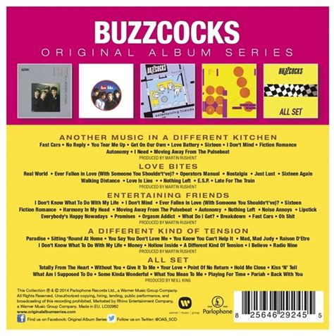 Buzzcocks Original Album Series 5 Cds Jpcde