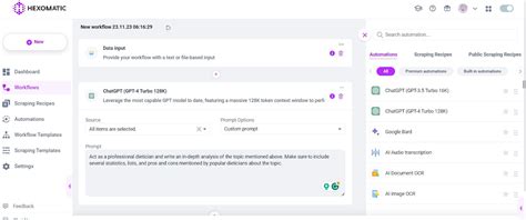 How To Automate Chatgpt 4 Turbo Hexomatic