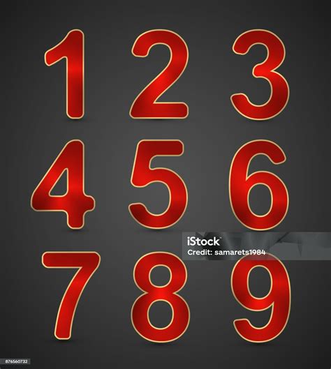 vector number set stock illustration download image now abstract